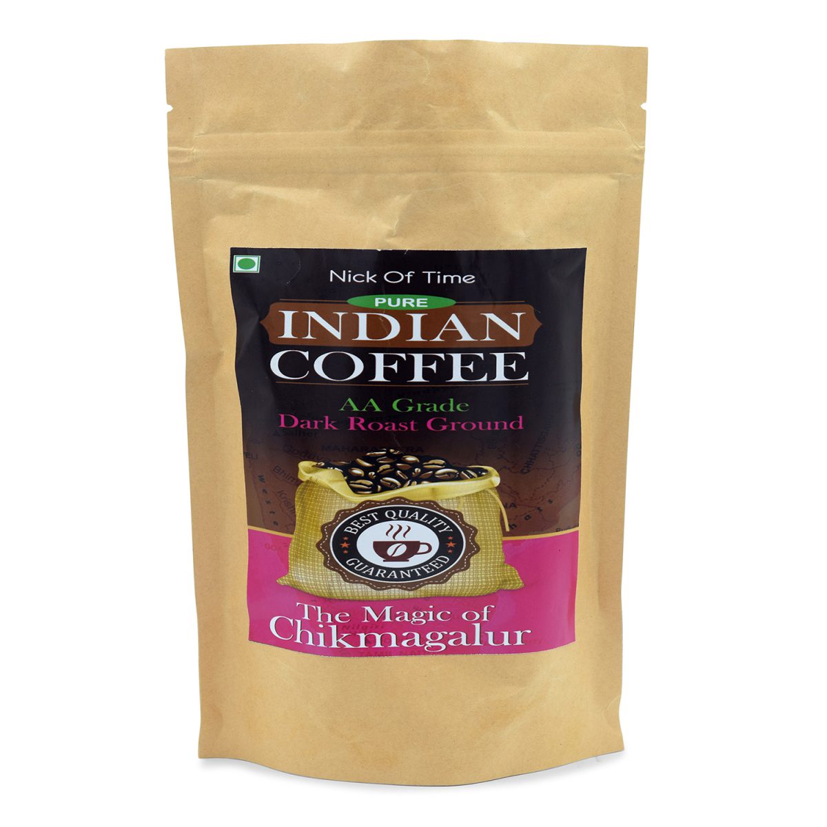 Premium Arabica Dark Roast Coffee Beans, 400g - Nick of Time