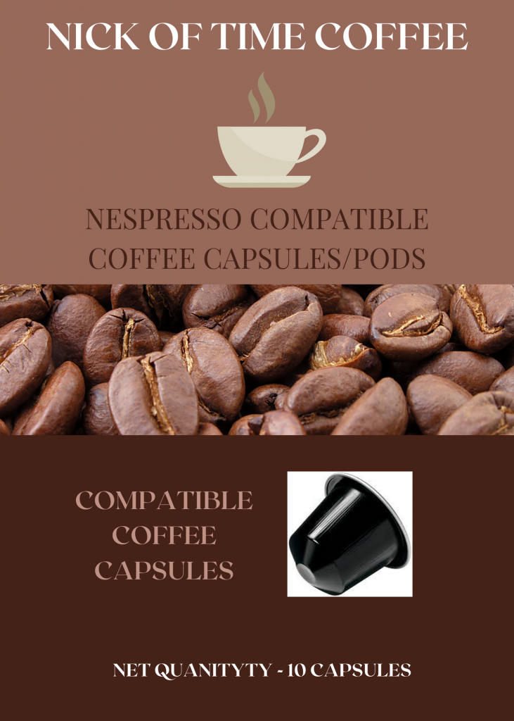 Nespresso Compatible Pure Coffee Capsules Pods Single Serve 100% ...